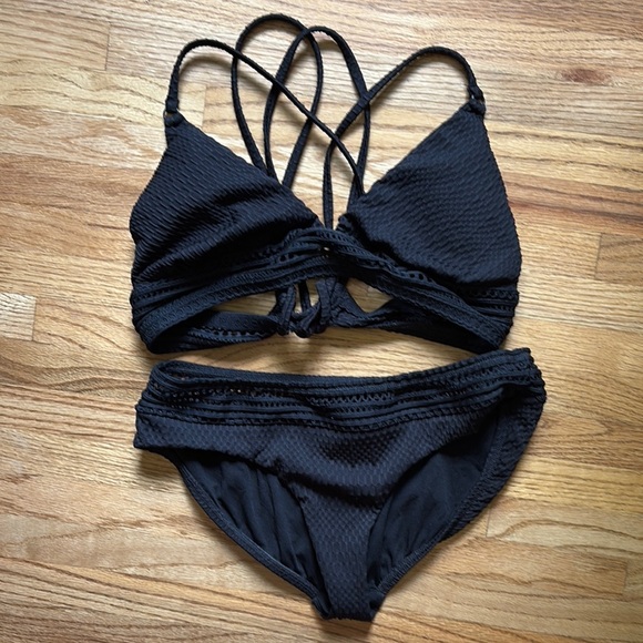 Robin Piccone | Swim | Robin Piccone Black Bikini Swim Set Sl | Poshmark